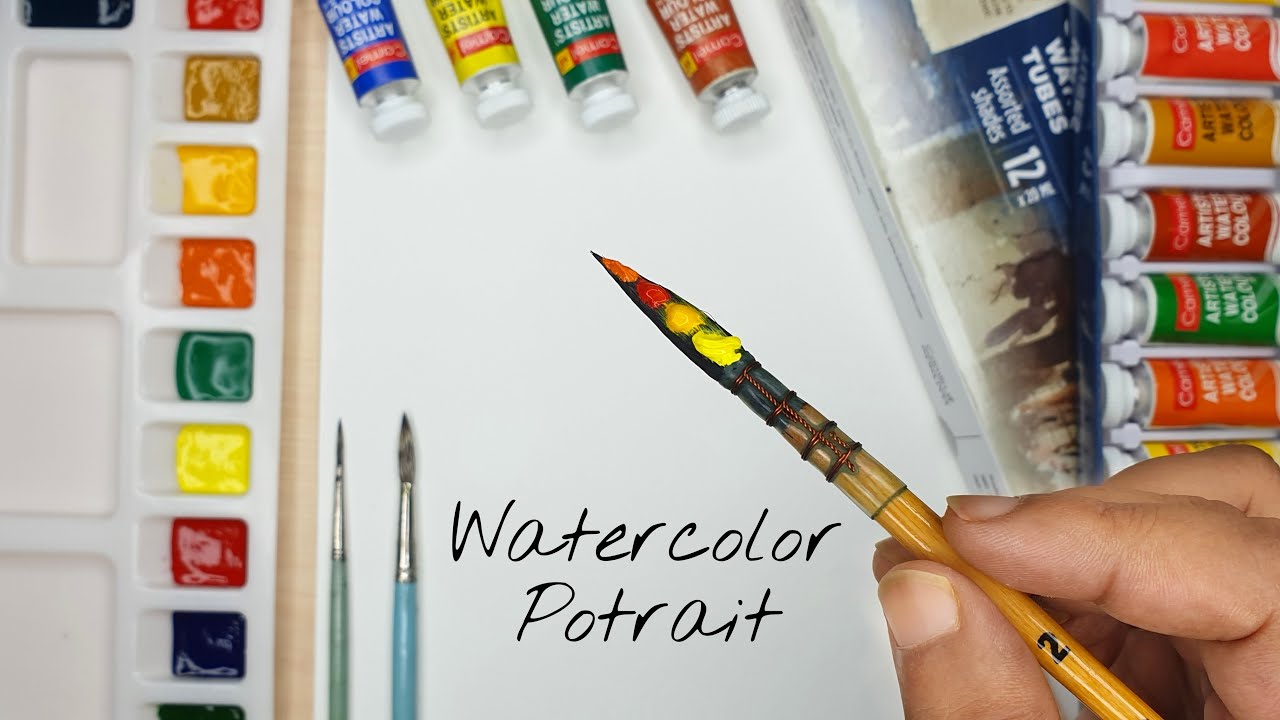 How to Draw Watercolor Portraits step by step for beginners ...