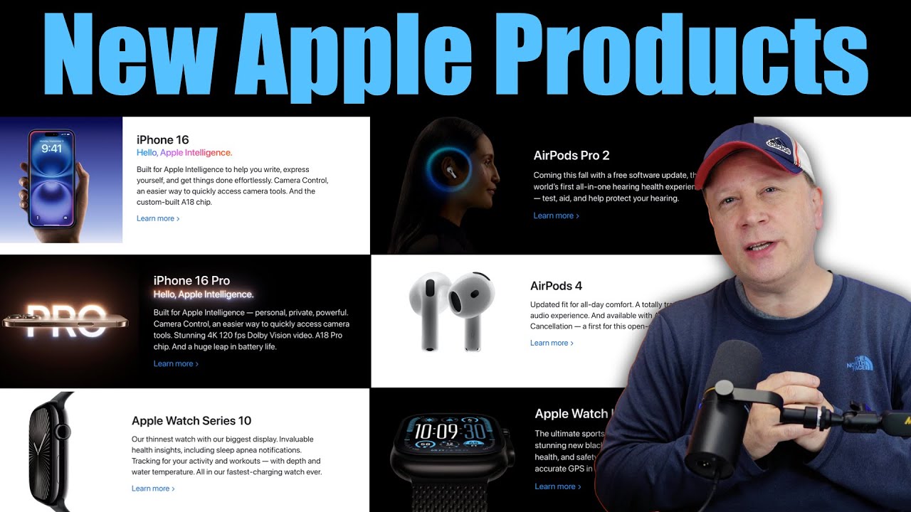 New Apple Products - iPhone 16, Watch Series 10, AirPods 4, and More ...