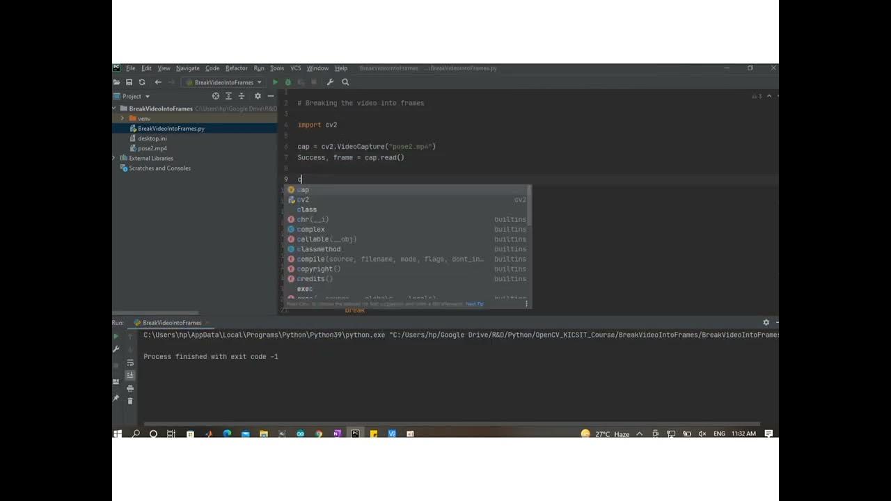 Extract frames from videos using OpenCV - YouTube