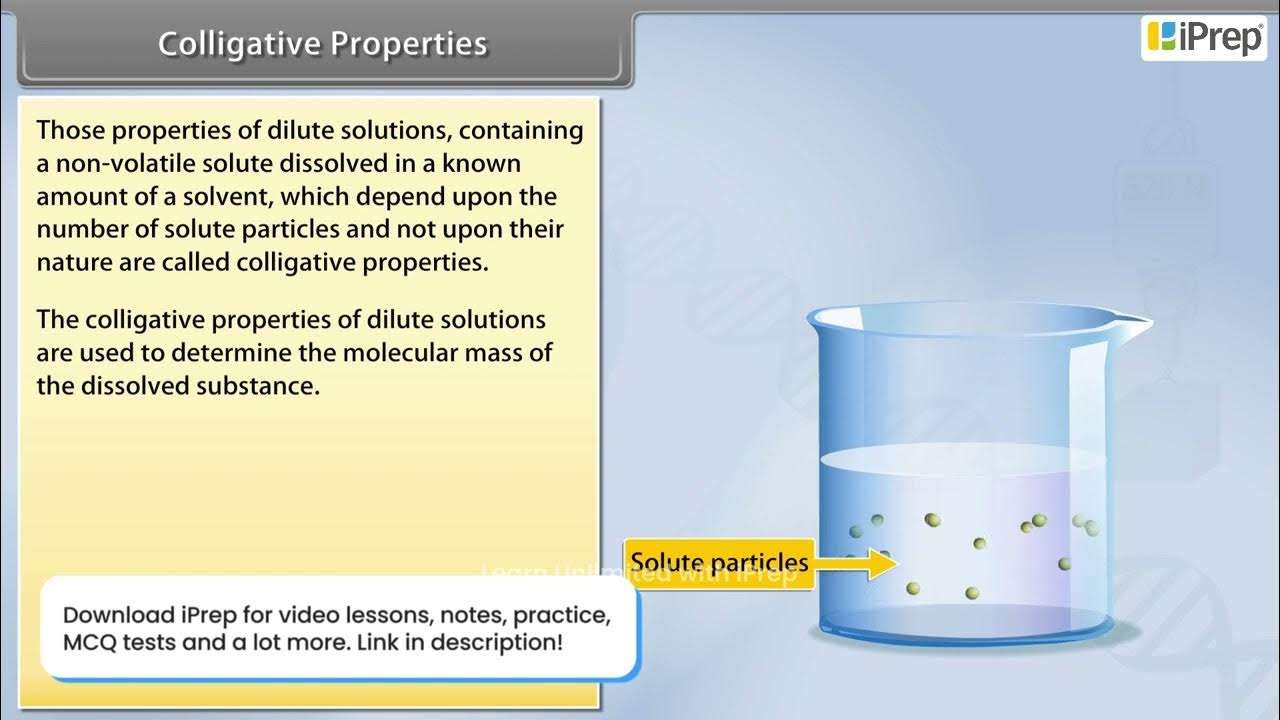 Colligative Properties and Determination of Molar Mass | Solutions ...