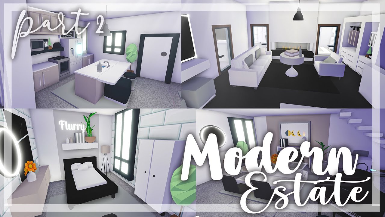 Modern Minimalistic Estate Home Speed Build (PART 2) || Roblox Adopt Me ...
