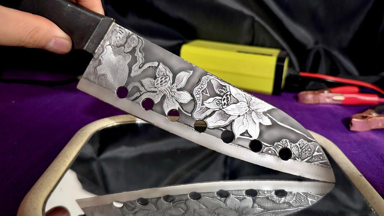 Relaxing Metal Art - Drawing on Metal Without a Laser! - YouTube