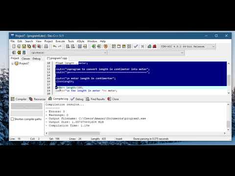 Program 8 | Write a program to input length in centimeter and convert it into meter. - YouTube
