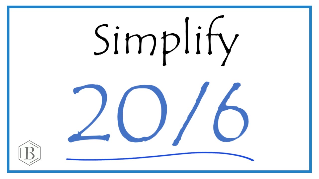 How To Simplify The Fraction 20 6 and As A Mixed Fraction YouTube