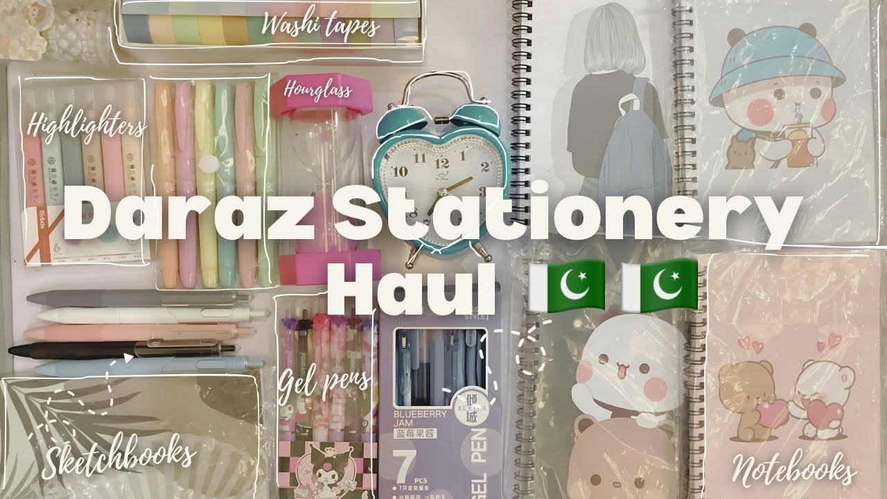 Daraz Stationery Shopping Haul | Pakistani Version | Cute Notebooks ...