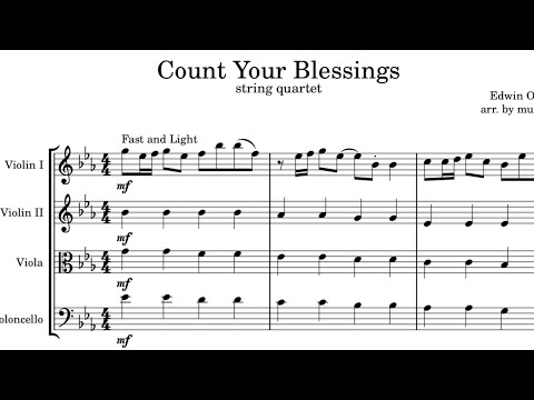 Count your Blessings string quartet arr. by musesheet - YouTube