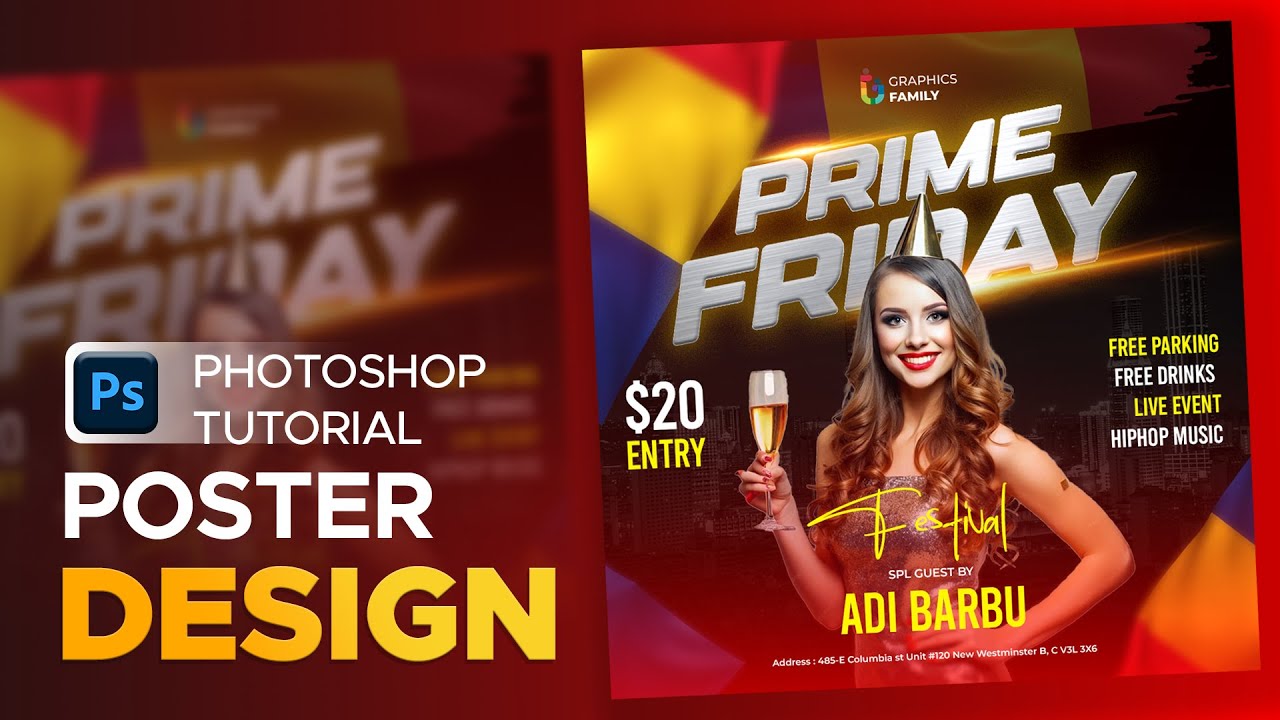 Party Poster Design Tutorial in Photoshop - YouTube