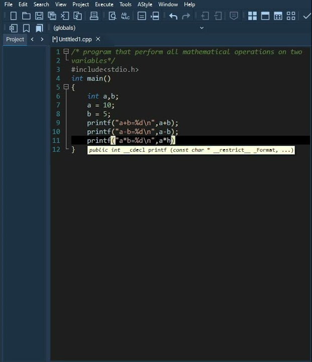 C Programming | Program That Perform All Mathematical Functions | Coding With Sohail - YouTube