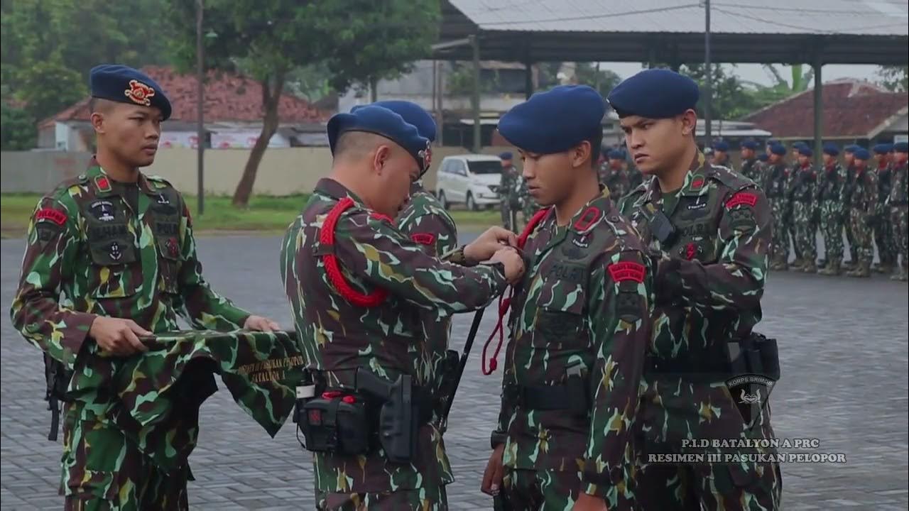 UPACARA SERTIJAB DANKI 2 DAN DANKI 4 BATALYON A PRC RESIMEN III PASUKAN PELOPOR - YouTube
