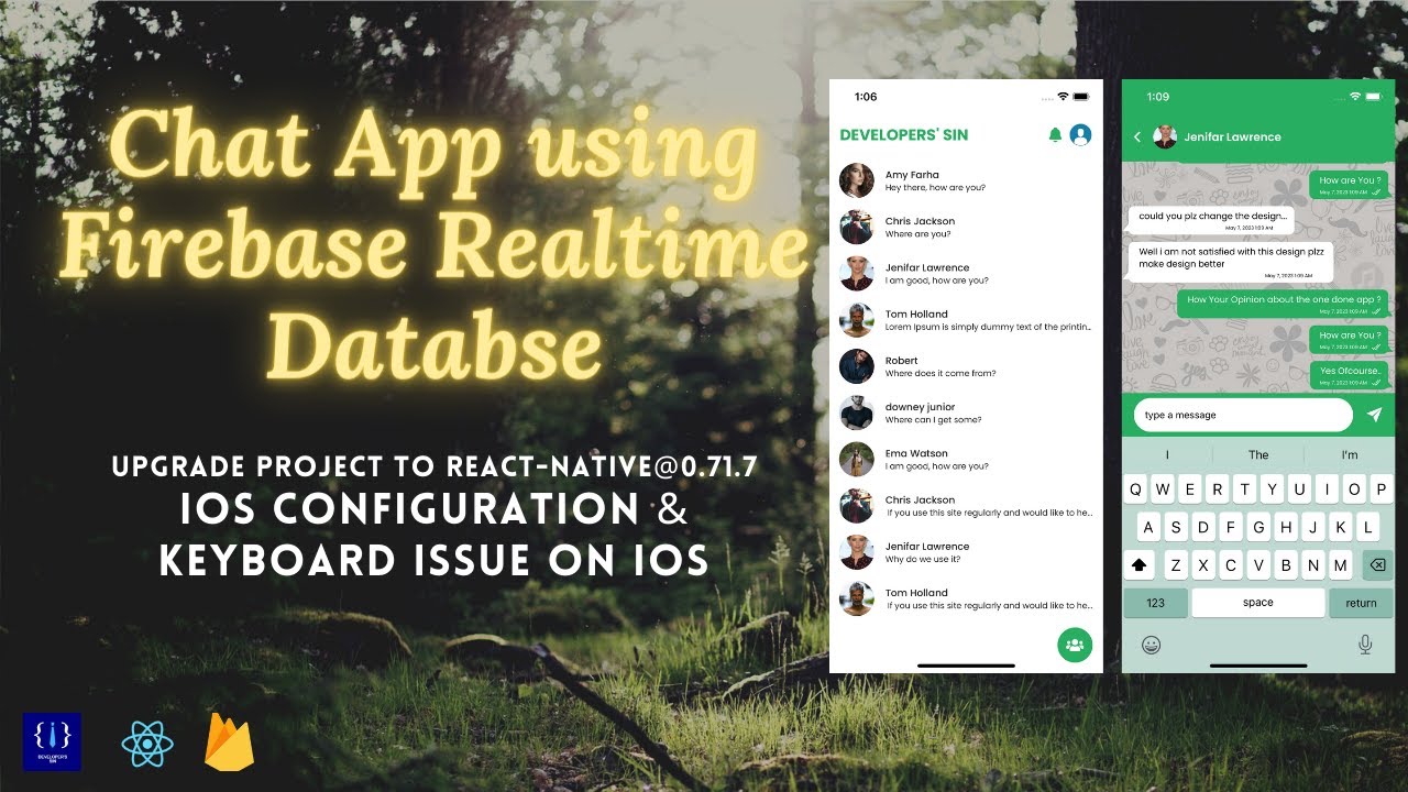#7 IOS Configuration | IOS Keyboard Issue - Chat App | Firebase Realtime Database | React Native ...