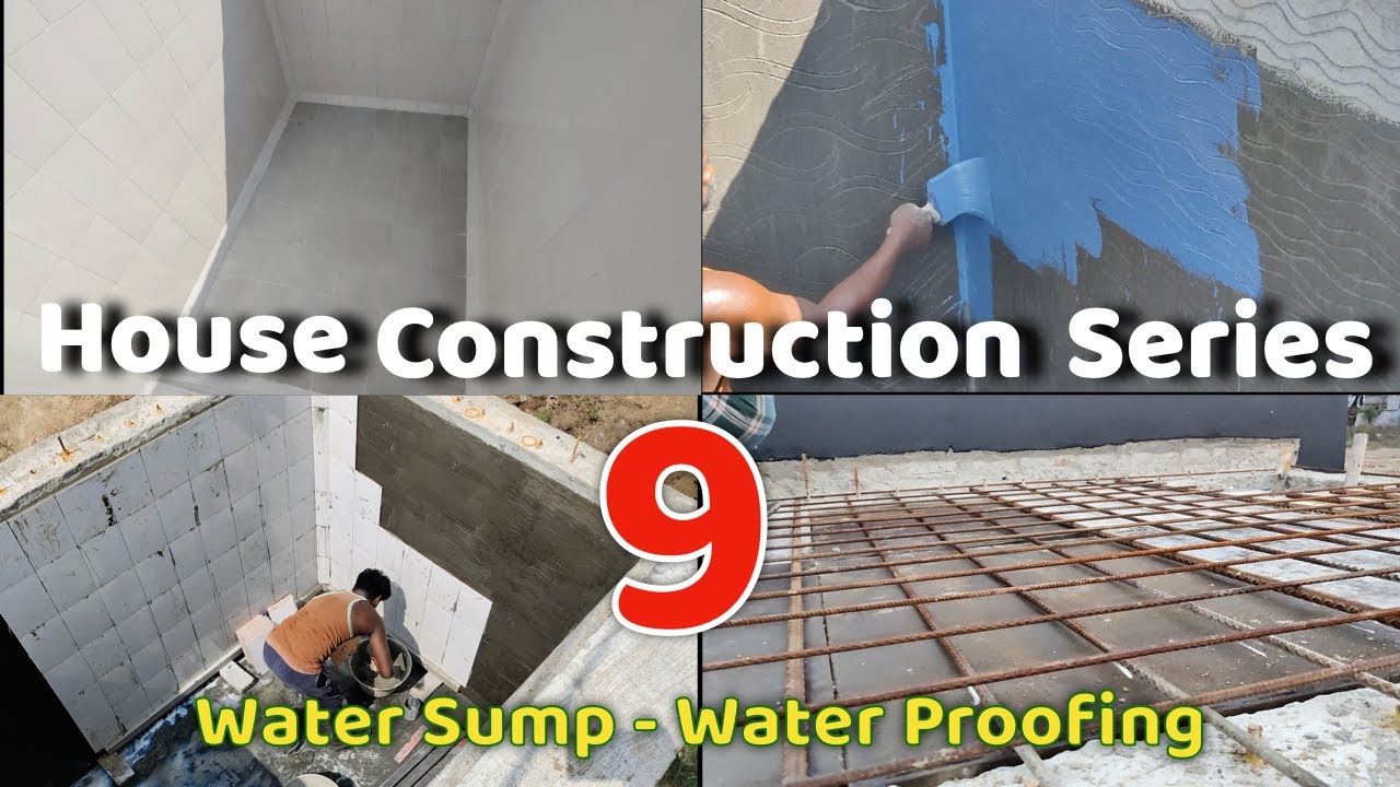Finishing Water Sump - Step by step House Construction - Part 9 - YouTube