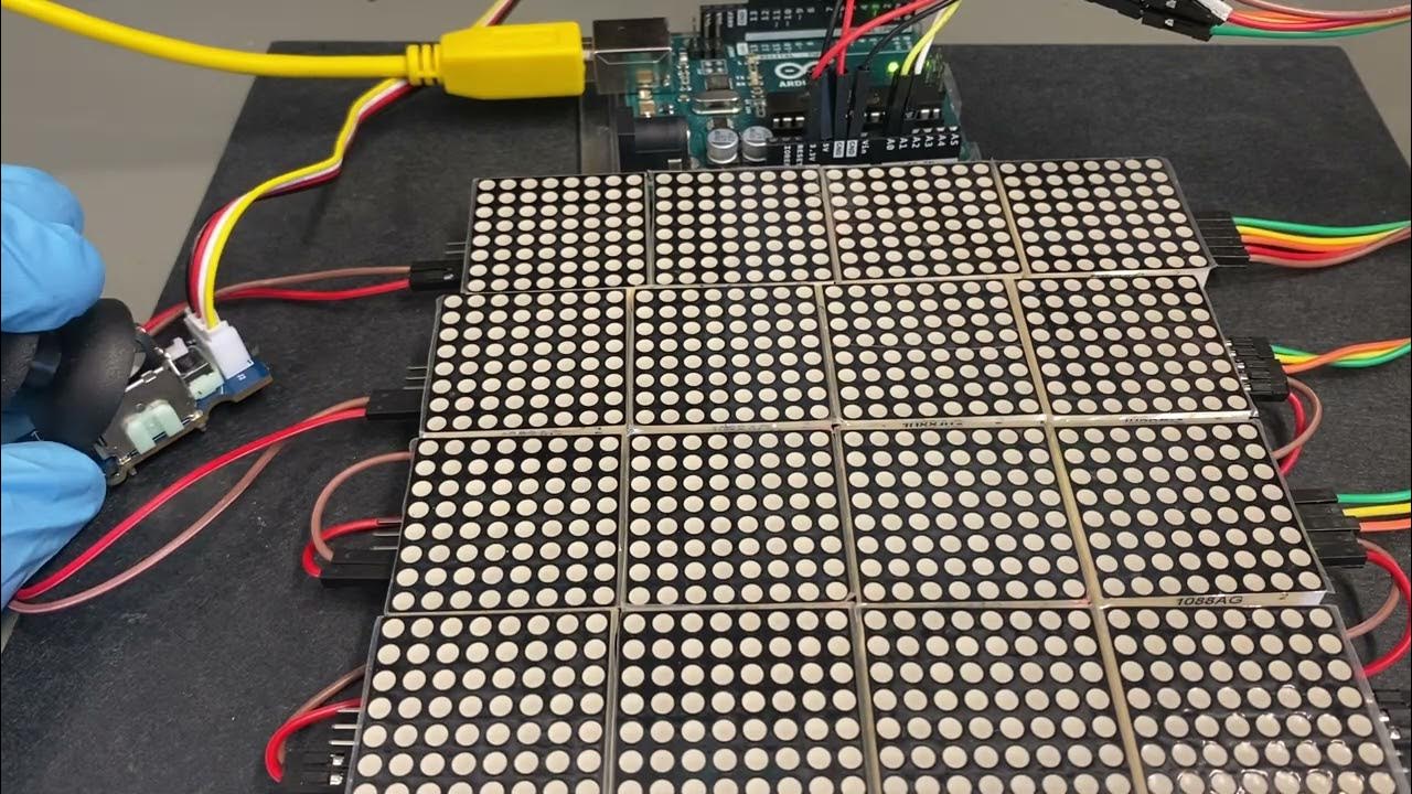 MAX 7219 Matrix with 8 By 8 LED Dot matrix controlled by Joystick ...