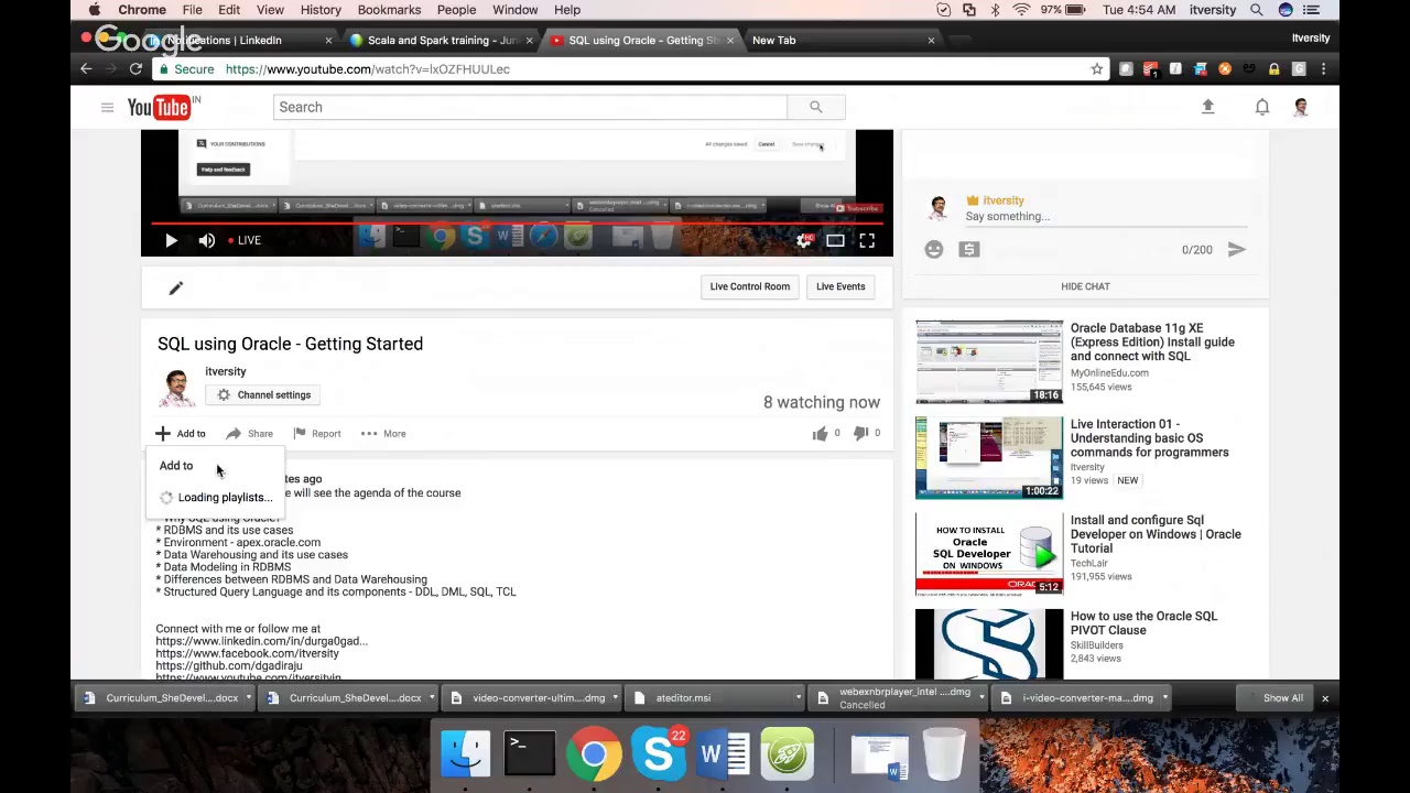 Sql Using Oracle Getting Started Youtube