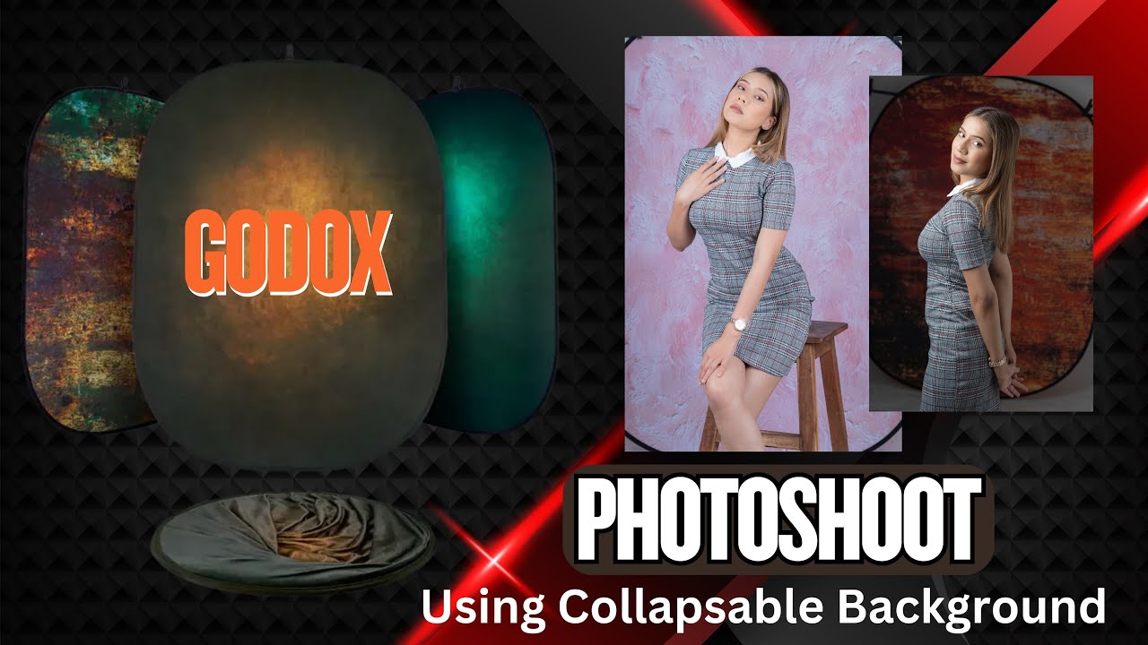 Portrait Photoshoot Using Godox collapsible backdrop - YouTube