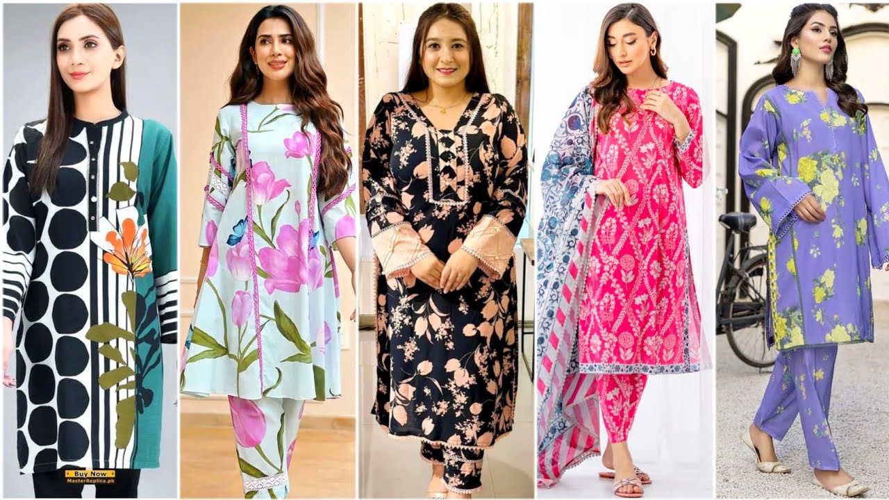 30+ Very Stylish Same Print Shalwar Kameez Designs For Summer 2024 ...
