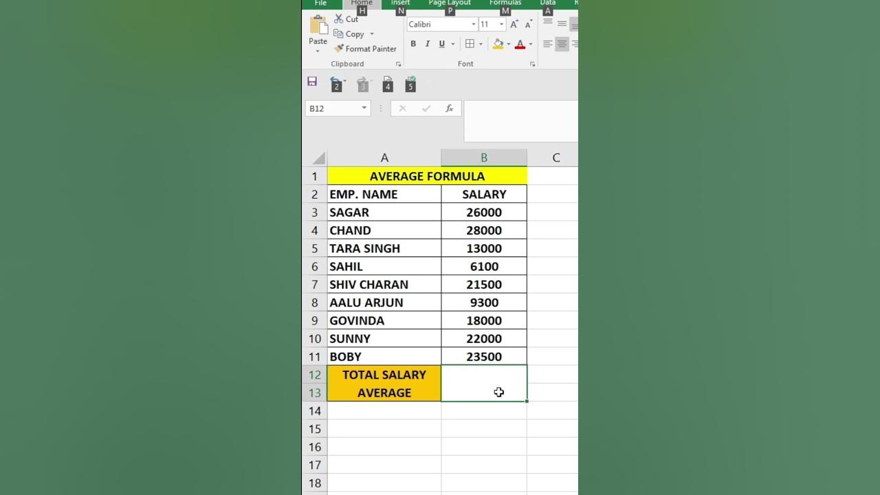 Average Formula Trick Shortvideo Shortshorts Excelsolutions Computer Shortpants Excel365