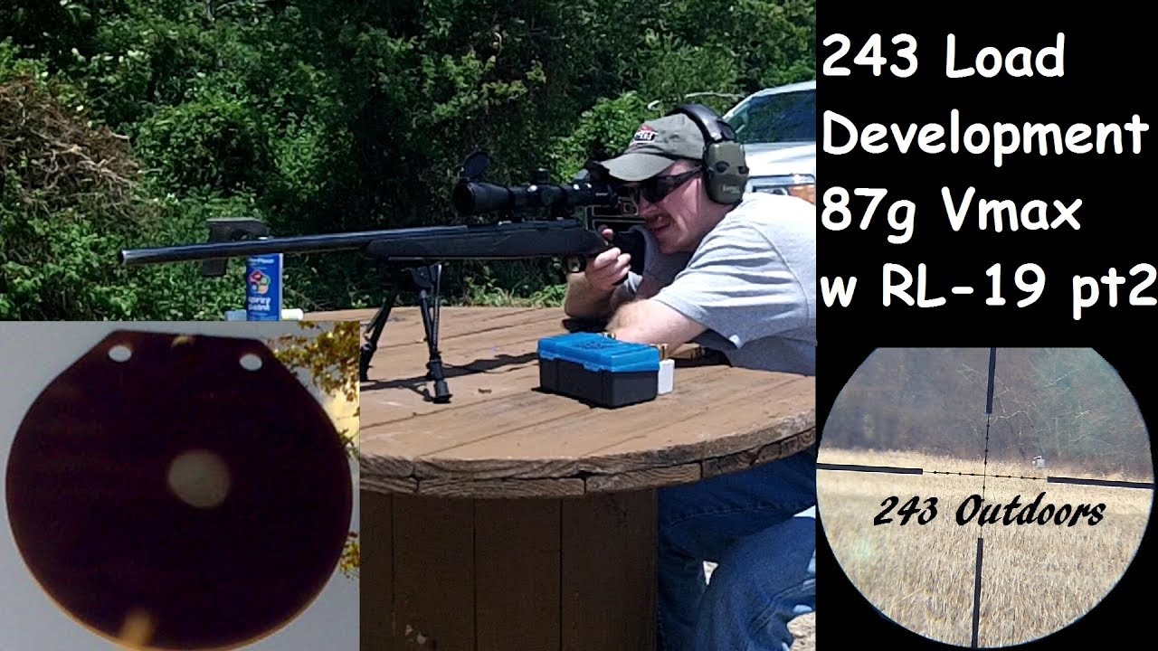 .243 Load Development 87g Vmax with Reloader 19 pt2 - YouTube