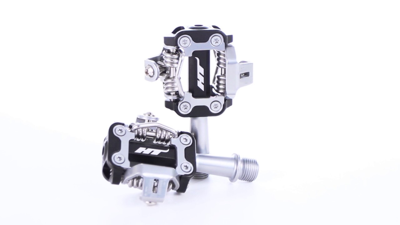 HT M1 Clipless Pedals - silver - YouTube
