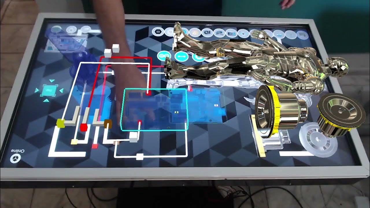 Arduino simulator version for the table in augmented reality - YouTube
