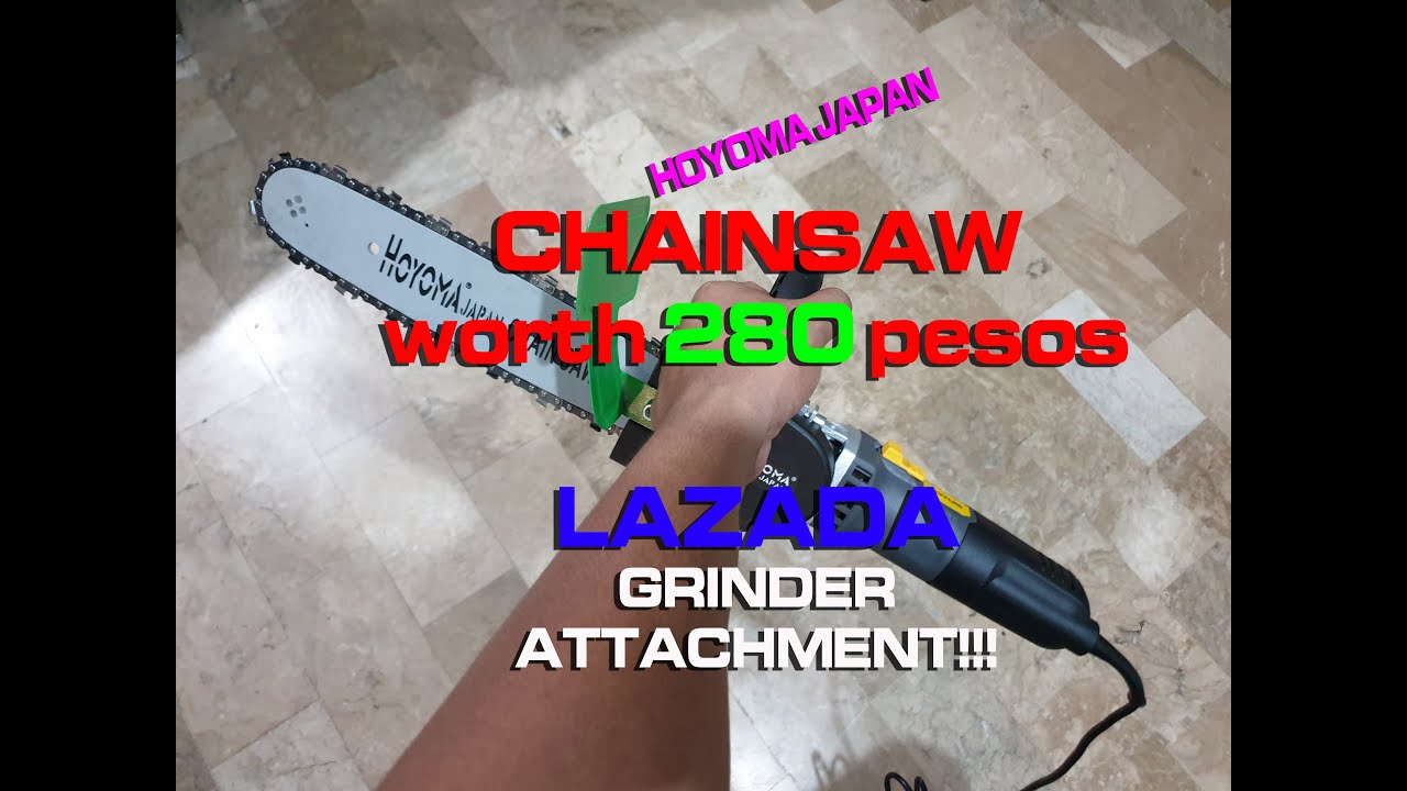 Angle Grinder With Hoyoma Chainsaw Attachment kit - YouTube