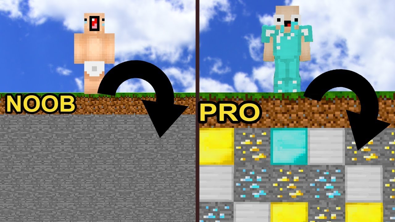 NOOB vs PRO (MINERANDO) l MINECRAFT - YouTube