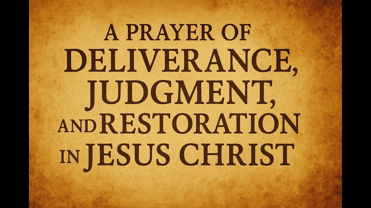 A Prayer of Deliverance, Judgment, and Restoration in Jesus Christ ...