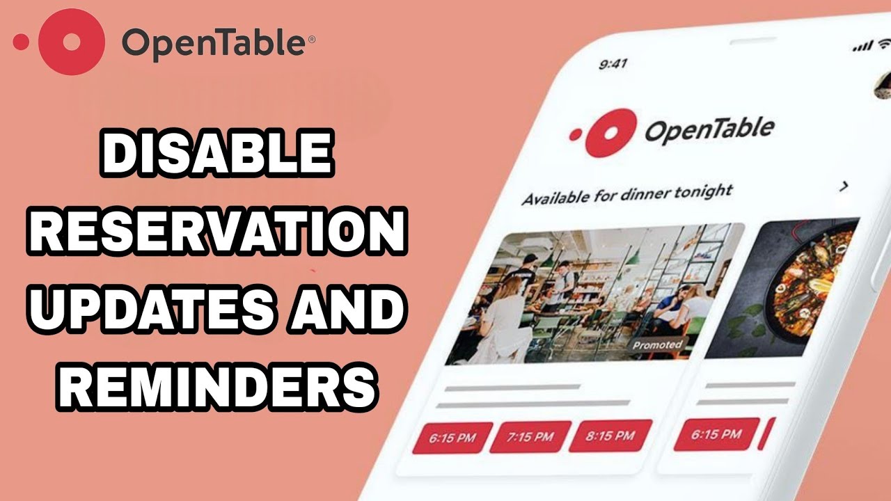 How To Disable And Turn Off Reservation Updates And Reminders On ...