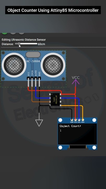 Object Counter Using Ultrasonic Sensor and Attiny85 Microcontroller - YouTube