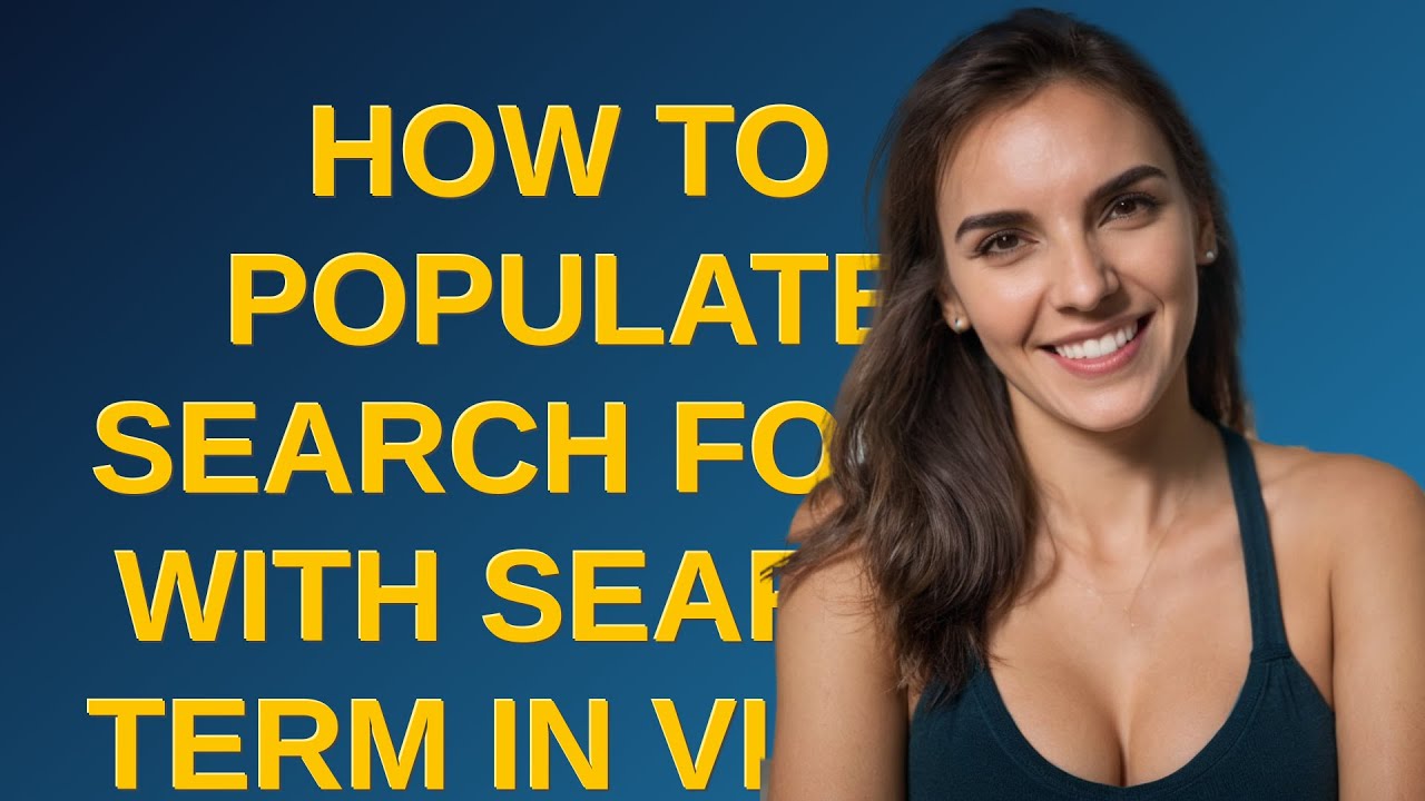 Drupal: How to populate search form with search term in View / Panels / Page? - YouTube