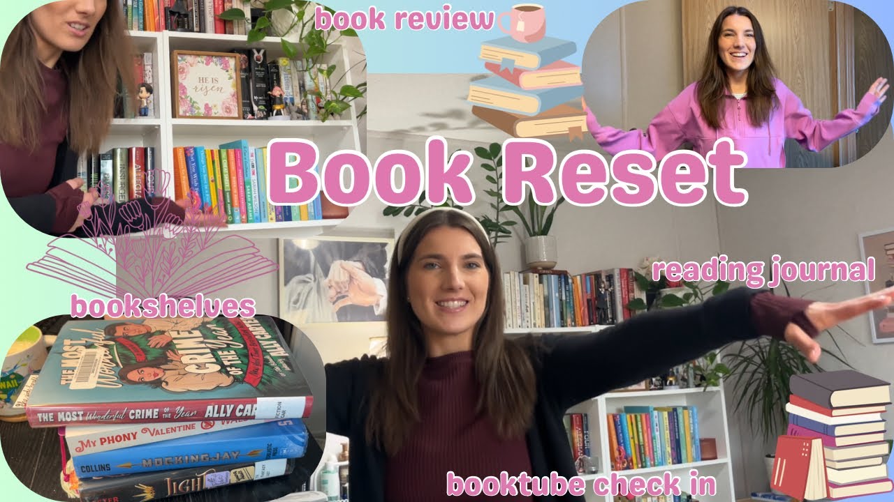 Bookish Reset with me! bookshelf clean up, reading journal, book review, youtube comments - YouTube