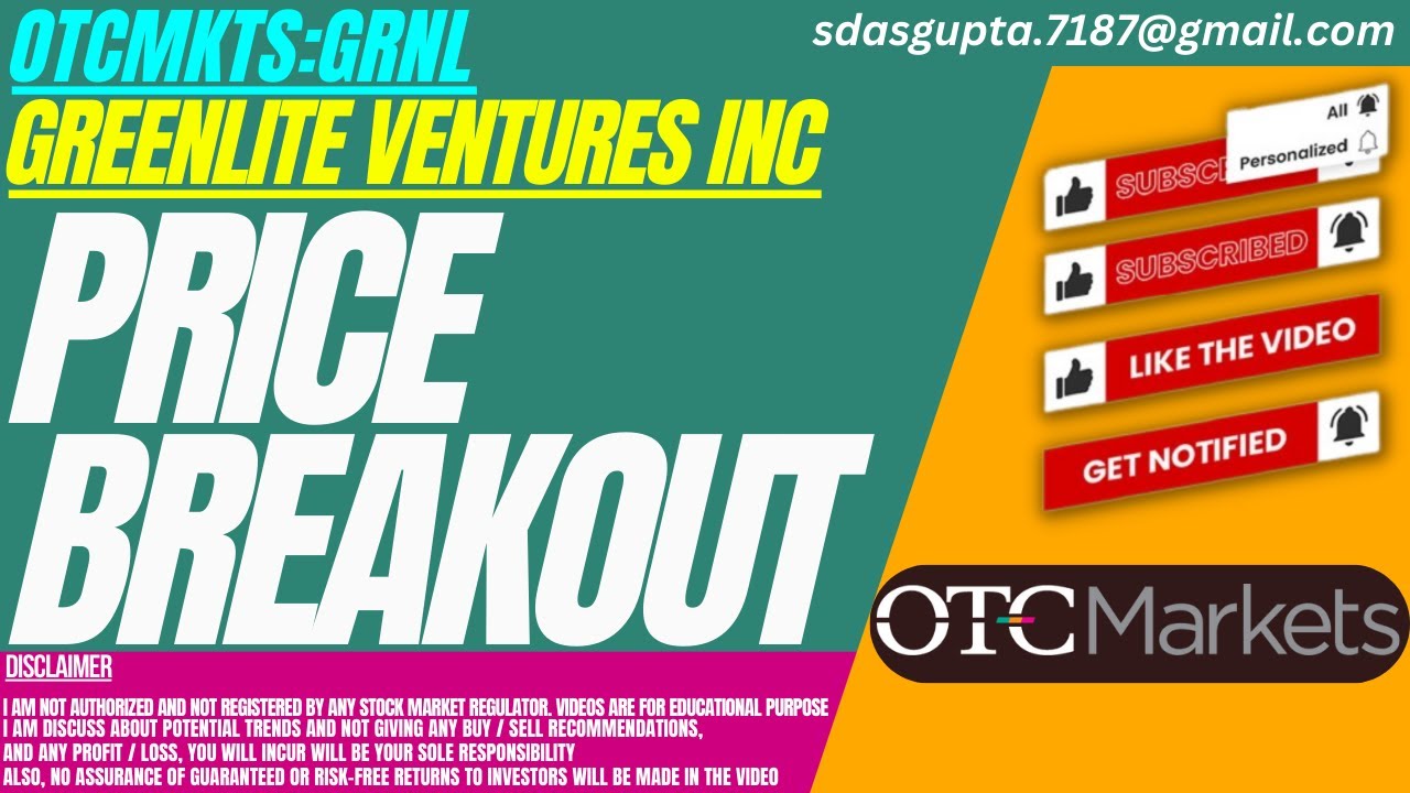 PRICE BREAKOUT : GRNL STOCK ANALYSIS | GREENLITE VENTURES STOCK - YouTube