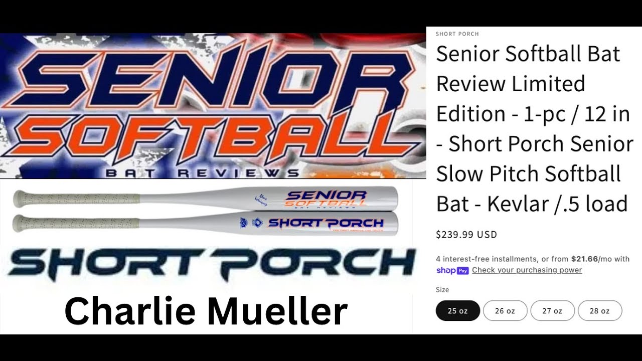 Short Porch Senior Softball Bat Reviews Charlie Mueller - YouTube