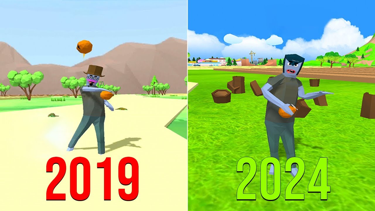Dude Theft Wars Zombie Apocalypse In 2019 Vs in 2024 !!! 🤔🤔🤔 - YouTube