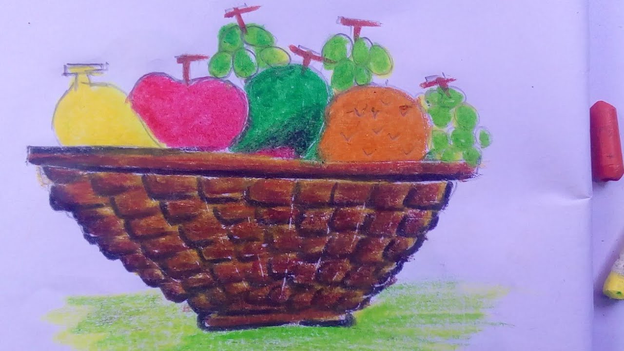 How To Draw A Fruit Basket Very Easy at Constance Woodford blog