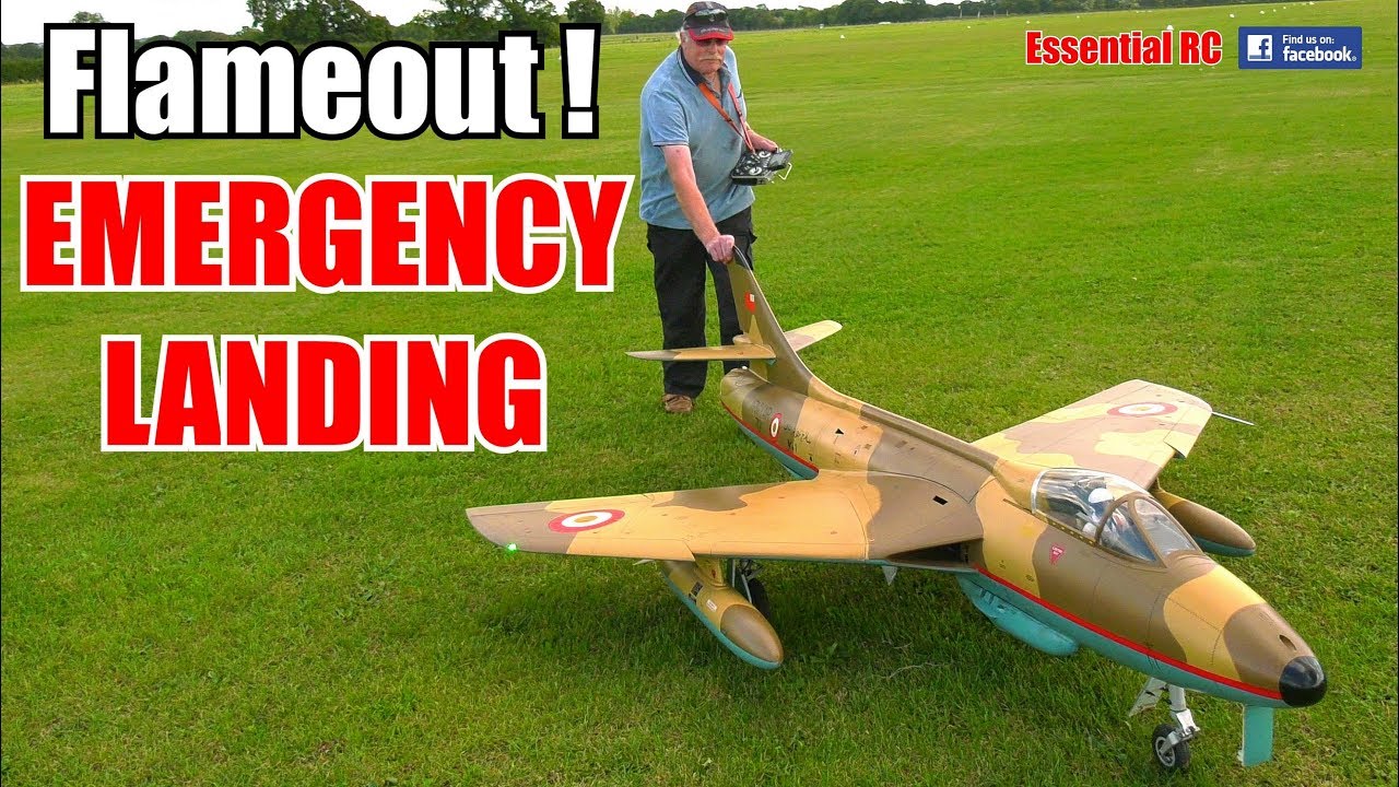 FLAMEOUT ! EMERGENCY RC JET FORCED LANDING - YouTube