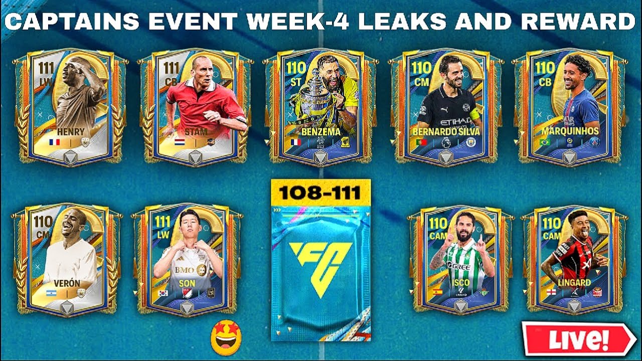 CAPTAINS EVENT WEEK-4 LEAKS AND REWARD TALK 🧐 FC MOBILE LIVE 🔴 - YouTube