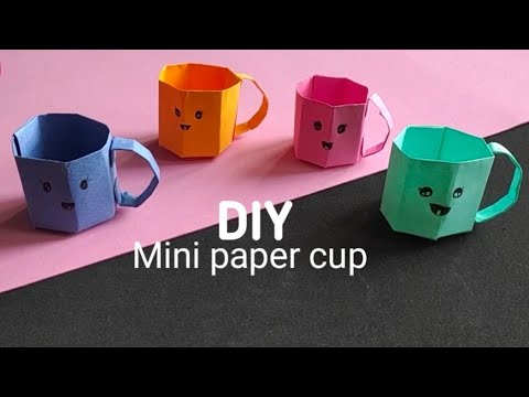 DIY Mini paper cup / Paper craft for school / Paper craft - YouTube