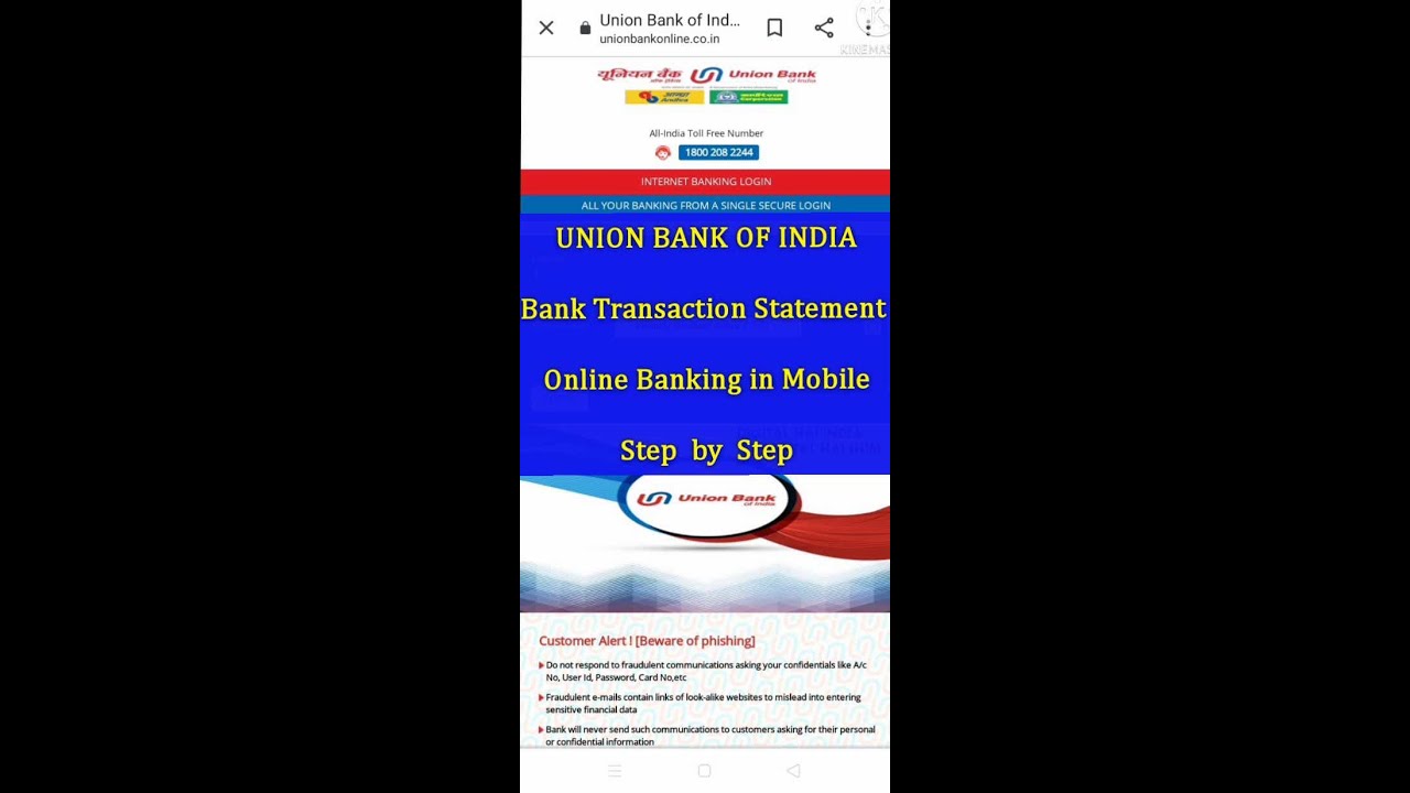 HOW TO VIEW & DOWNLOAD UNION BANK OF INDIA TRANSACTION STATEMENT I ...