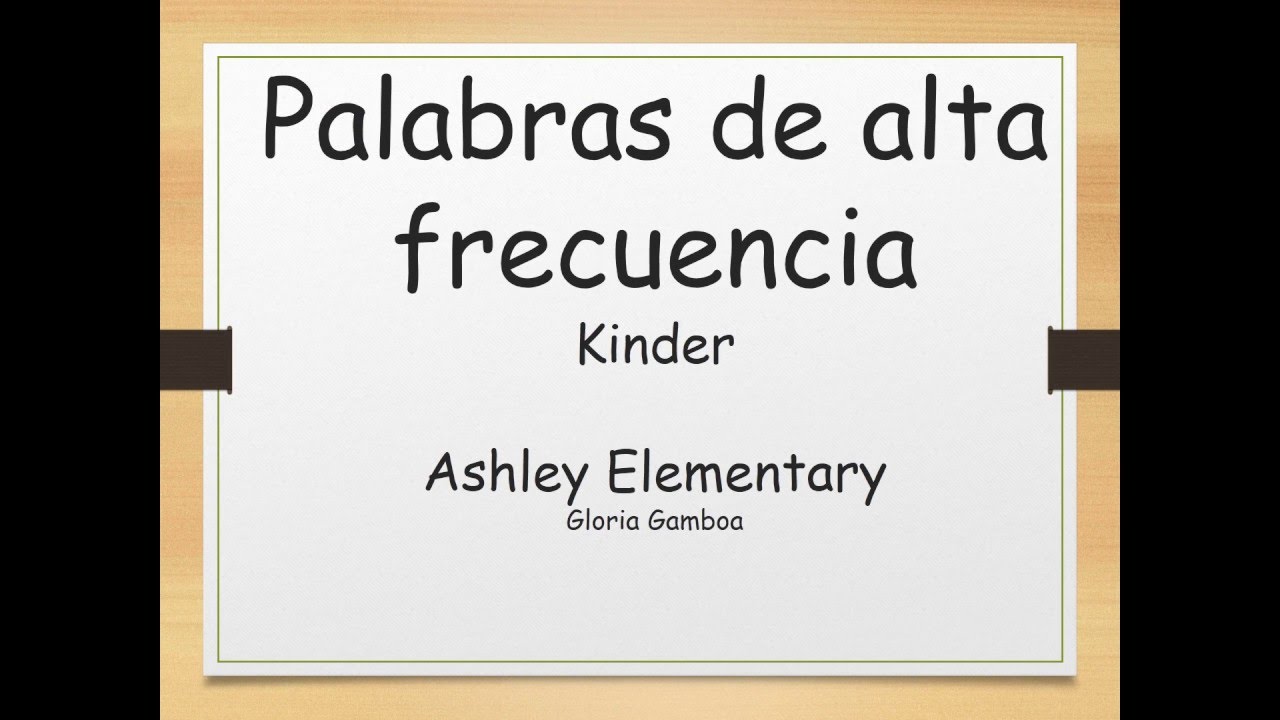High Frequency Words In Spanish Kindergarten NC YouTube high-frequency-words-in-spanish-kindergarten-nc-youtube