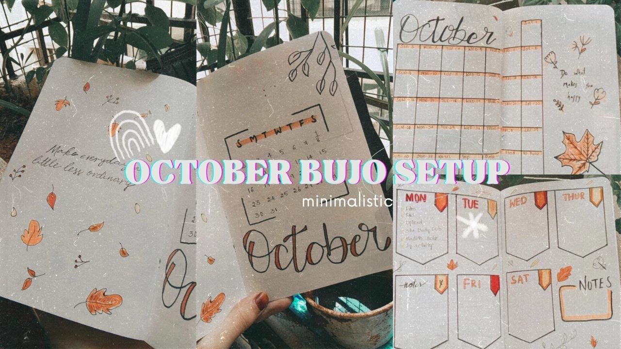 OCTOBER - PLAN WITH ME || BULLET JOURNAL || FALL THEME || BUJO SETUP ...