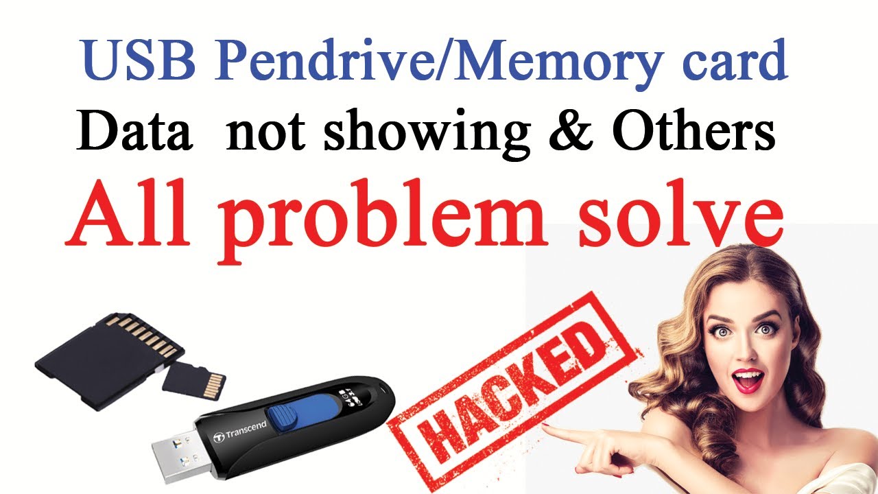 USB Pendrive memory data not showing or others problem solve - YouTube