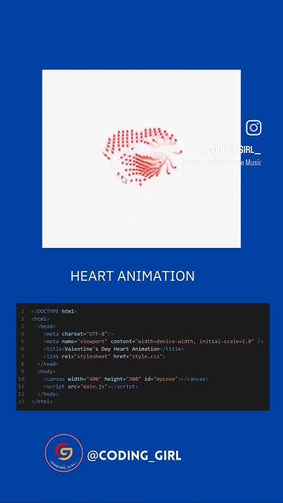 Heart Animation using html and CSS 💫💥 #coding #shortvideo #webdesign #bts #html #codinglover # ...
