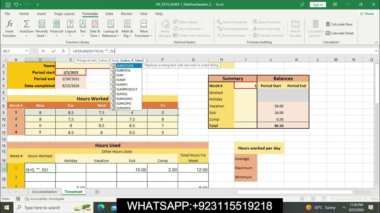 Excel 2019 Module 3 End of Module Project 1 | Barrel Barnard Consulting ...