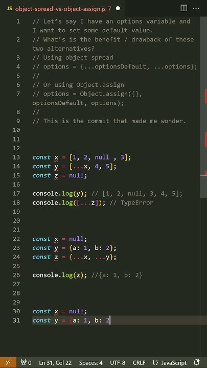 Javascript Object Spread Vs Object Assign Youtube