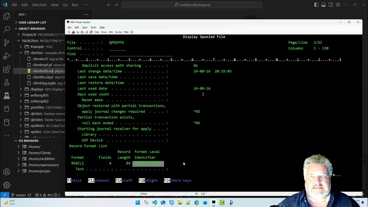 Modernize RPG400 to RPG ILE FREE and PF to SQL - 5 - Upgrade Physical ...