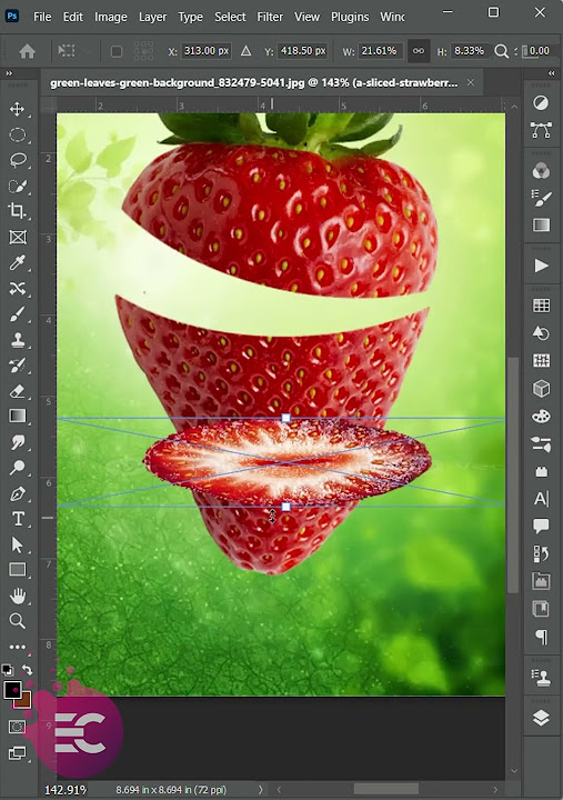 Slice Effect in Photoshop | Adobe Photoshop Tutorial #shorts - YouTube