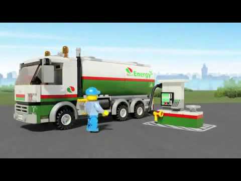 60016 Лего Город Бензовоз - YouTube