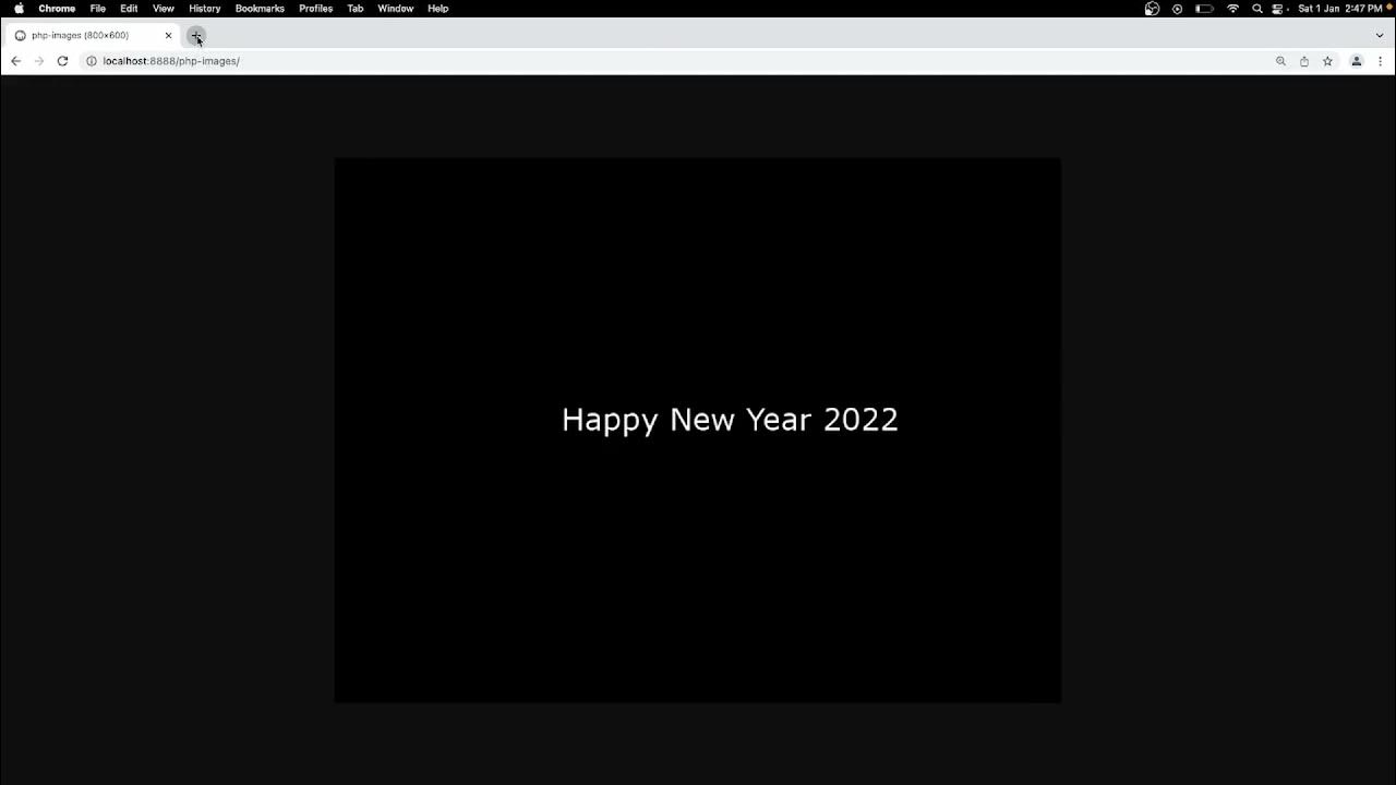 Create Image With Center Aligned Text In Php Happy New Year 2022 From Learnwebcoding Youtube