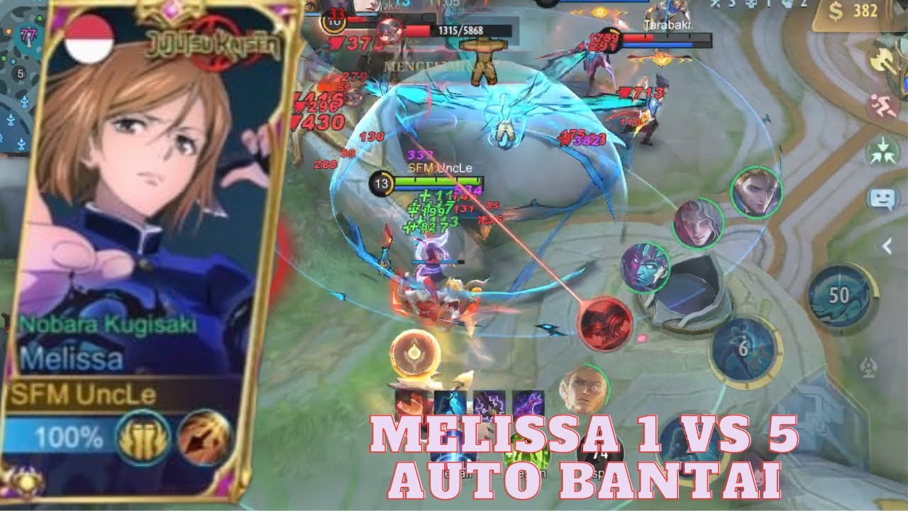 1vs5 MELISSA WITH CRITICAL BUILD!!! PANTANG MUNDURR 🔥🔥🔥MELISSA BEST ...