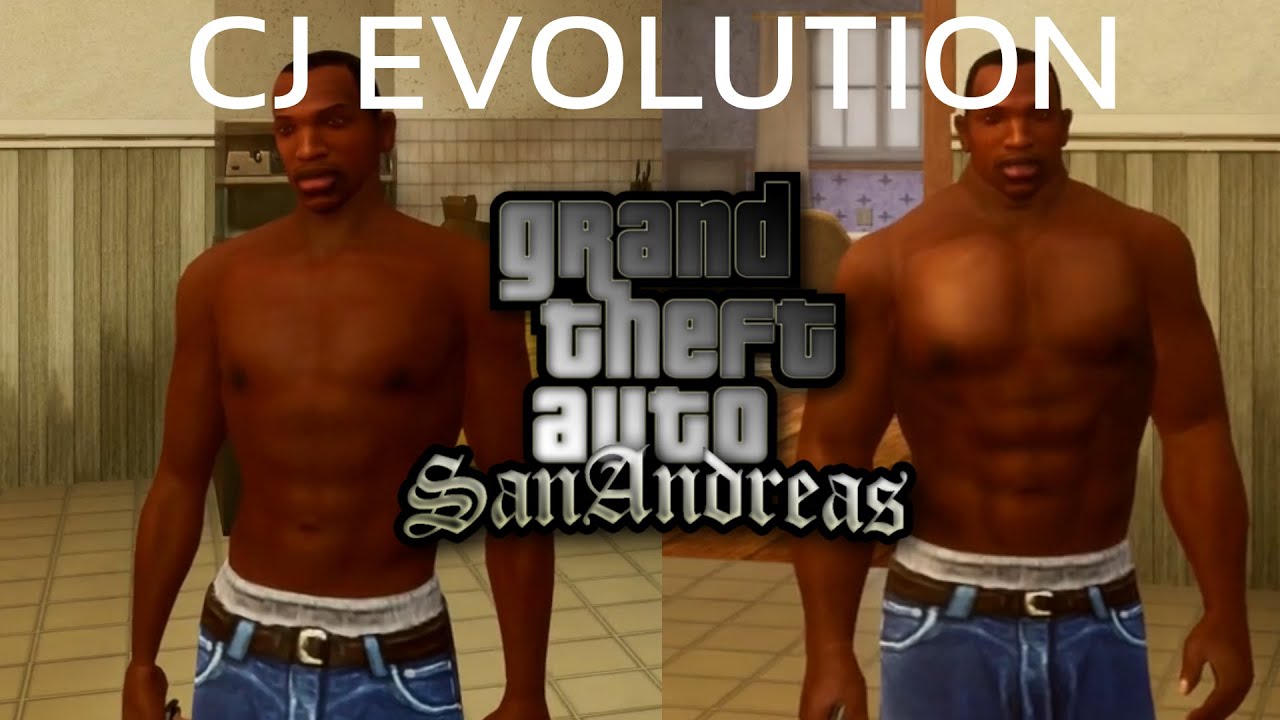 💪 CJ Evolution 💪 : From skinny to Mr.Muscle 💪💪💪- GTA San Andreas - YouTube